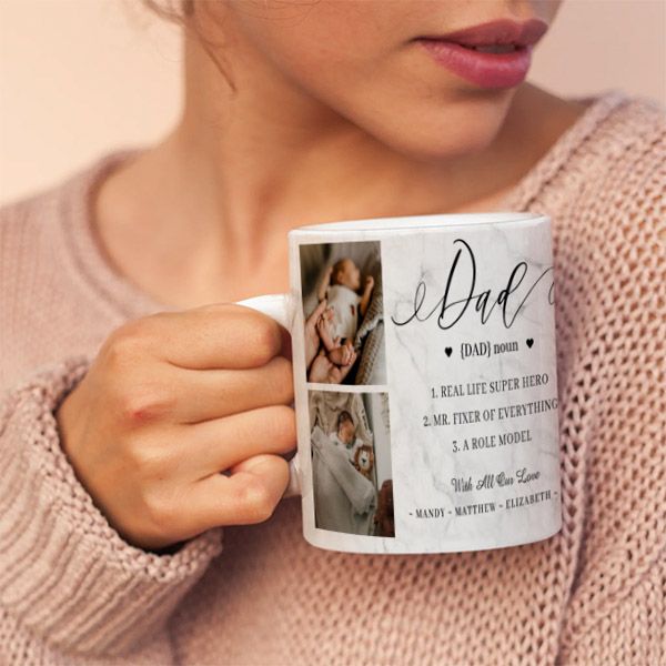 Buy Dad Dictionary Definition Photo Collage Marble Customized Photo ...