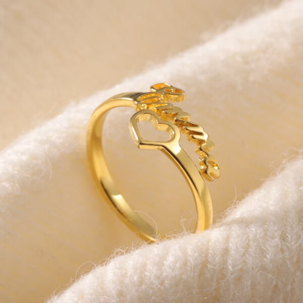 Buy Heart Name Customized Unisex Name Rings | yourPrint