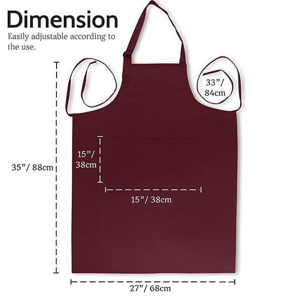 Buy Maroon Customized Apron with Adjustable Strap | yourPrint