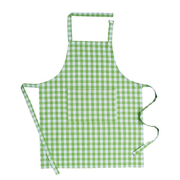 Buy Gingham Green Checkered Customized Cotton Kitchen Cooking Apron ...