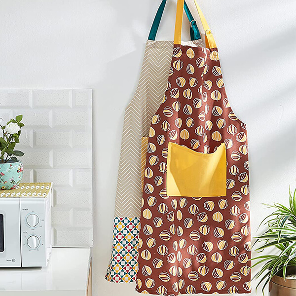 Buy Multicolour Customized Cotton Adjustable Kitchen Apron (Set of 2 ...